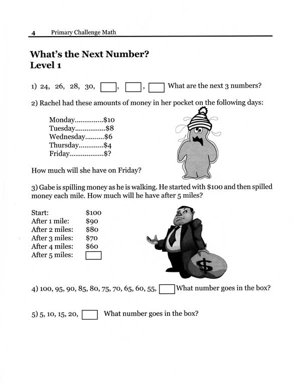 Picture of Primary Grade Challenge Math