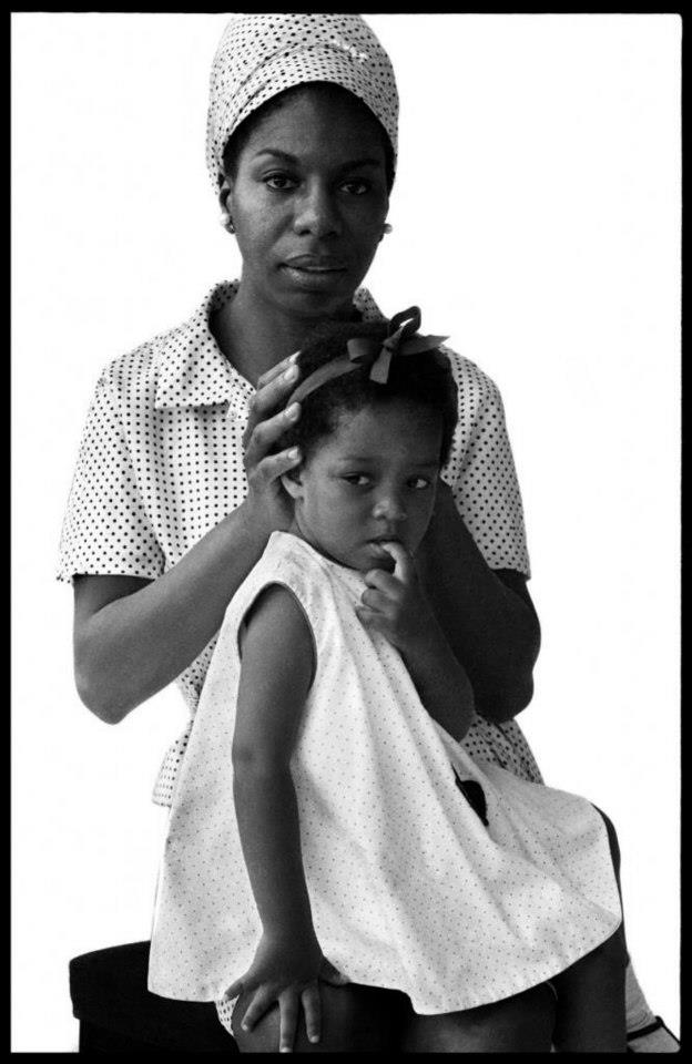 with mother Nine Simone.