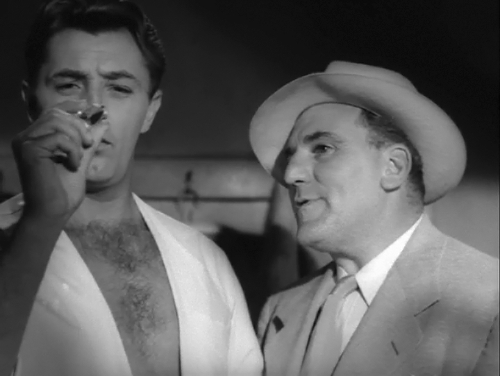 Robert Mitchum and William Bendix
