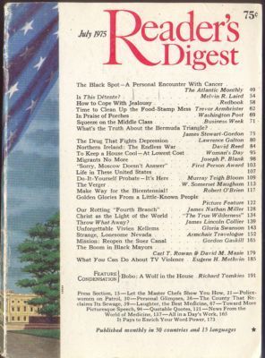 Reader's Digest July 1975 - Magazine ( Bobo a Wolf in the House ) picture