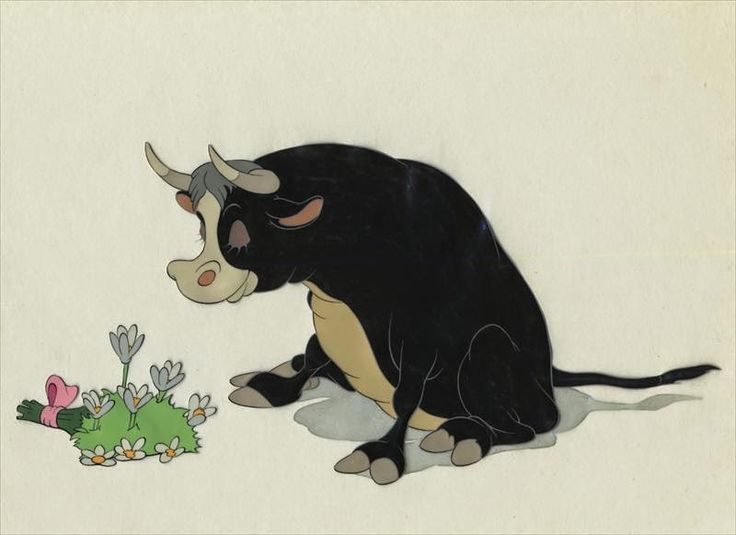 Disney's Ferdinand smelling the flowers