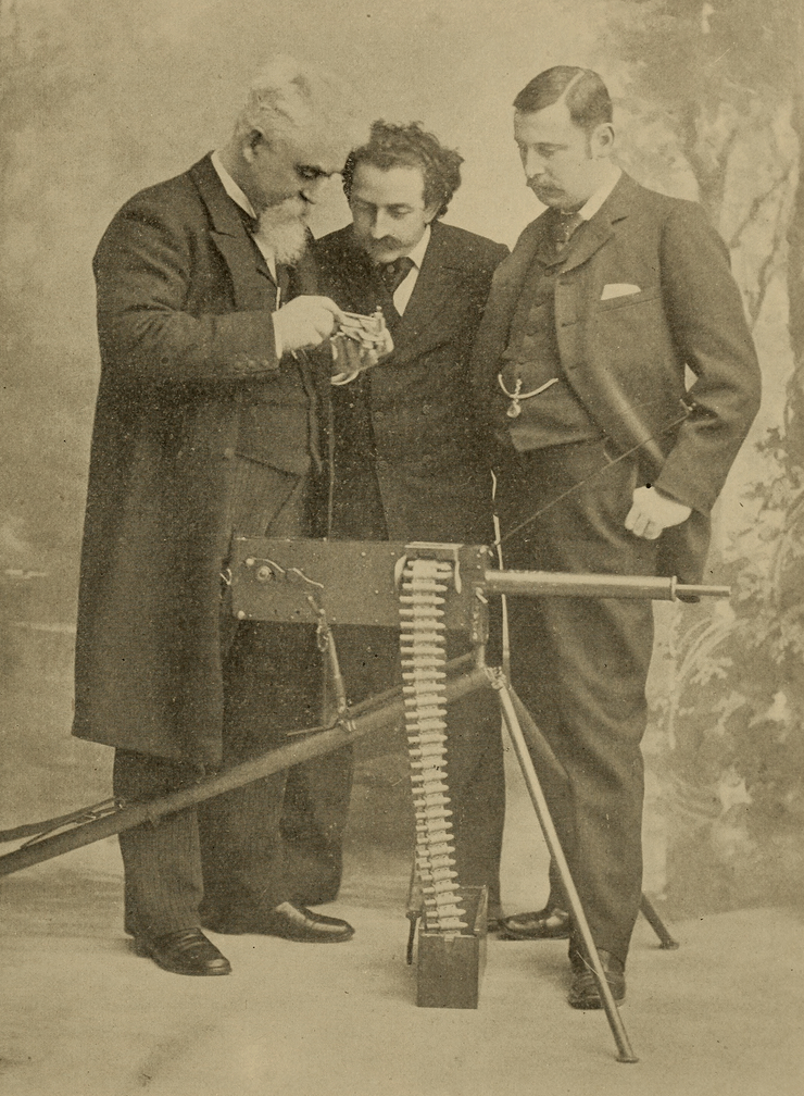 Hiram Maxim, Louis Cassie, J. Bucknall Smith