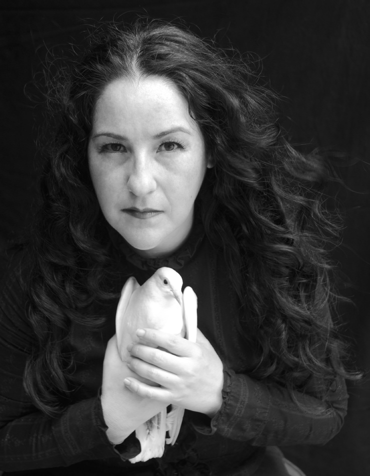 Leticia Alaniz with white dove
