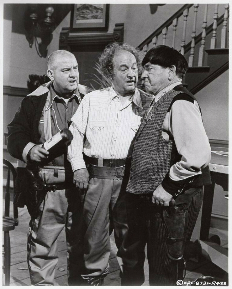 Joe DeRita, Larry Fine, Moe Howard