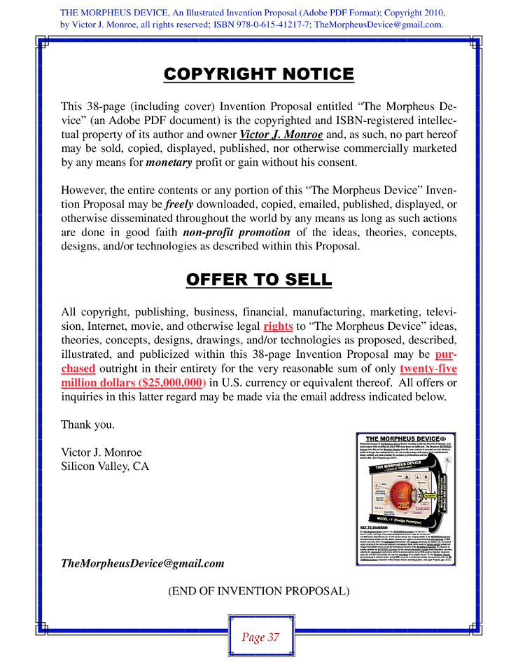 (Pg. 37 of 37) DREAM RECORDING INVENTION