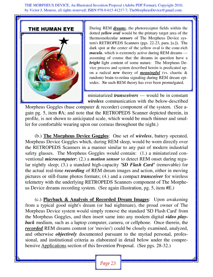 (Pg. 23 of 37) DREAM RECORDING MACHINE