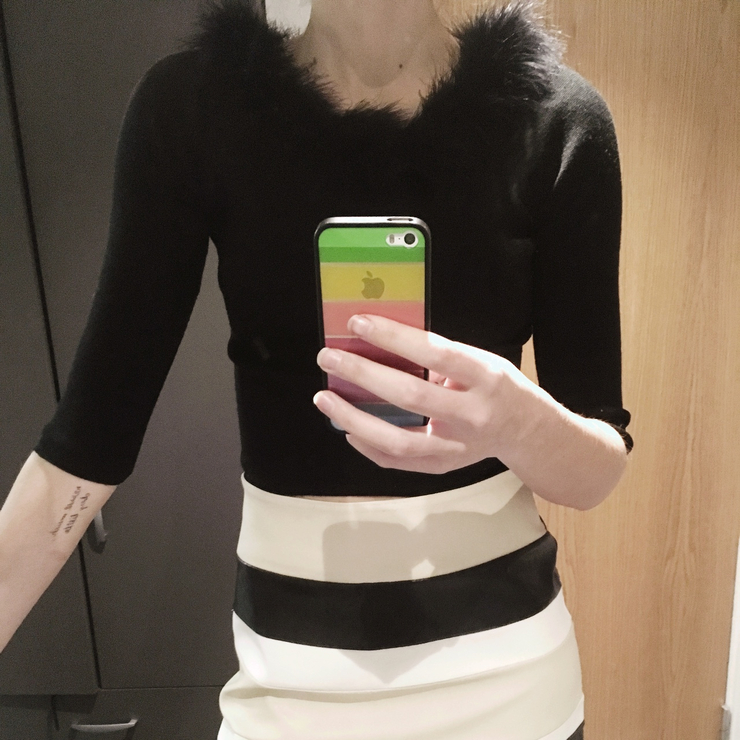 Picture of True vintage 90s feather trim marabou top