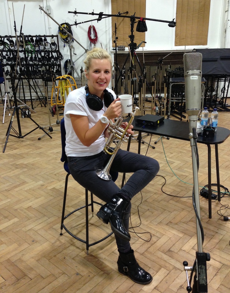 Alison Balsom at Abbey Road studios,