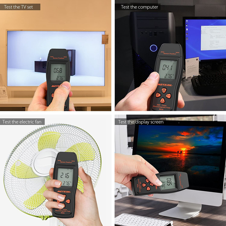 Picture of Meterk EMF Meter Electromagnetic Field Radiation Detector ...