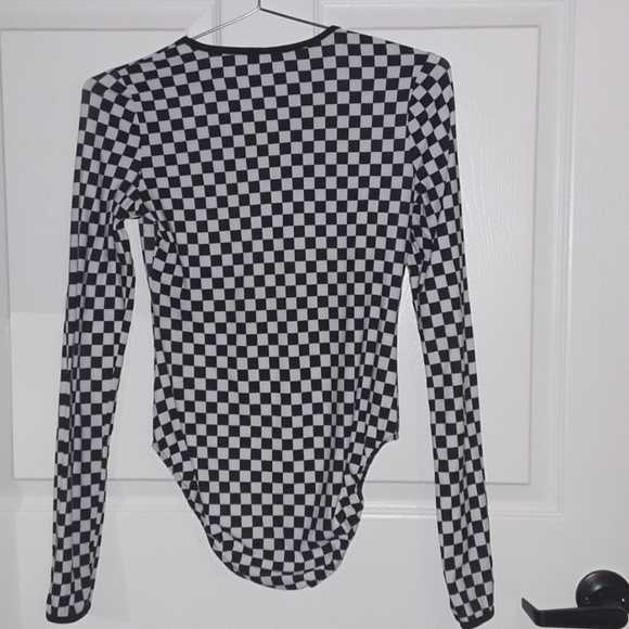 Image of Rue21 Checkered Long Sleeved Bodysuit