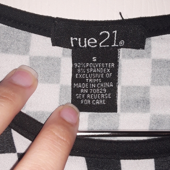 Rue21 Checkered Long Sleeved Bodysuit picture