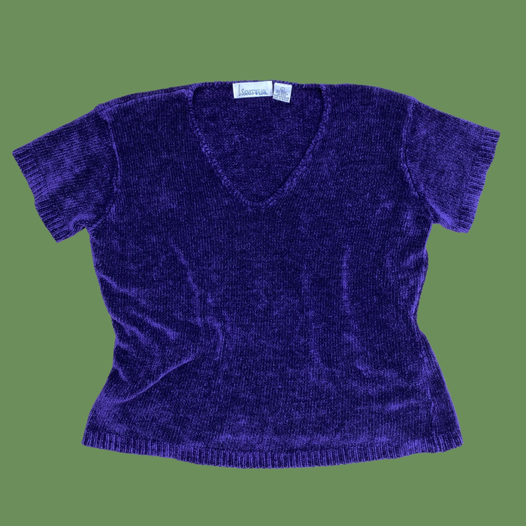 Picture of KNIT DEEP PURPLE TOP\n