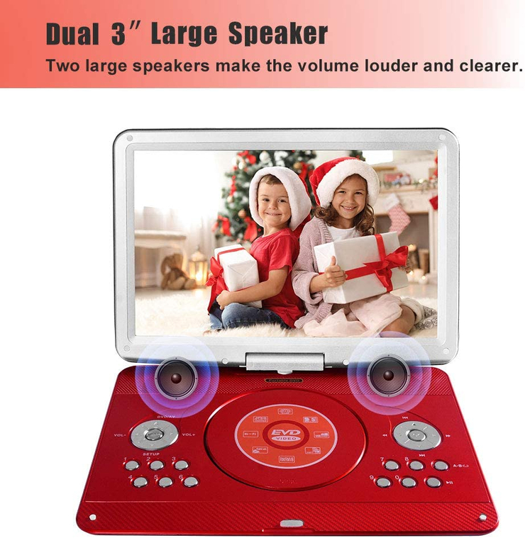 16.9" Portable DVD Player with 14.1" Large Swivel Screen, Kids DVD ...