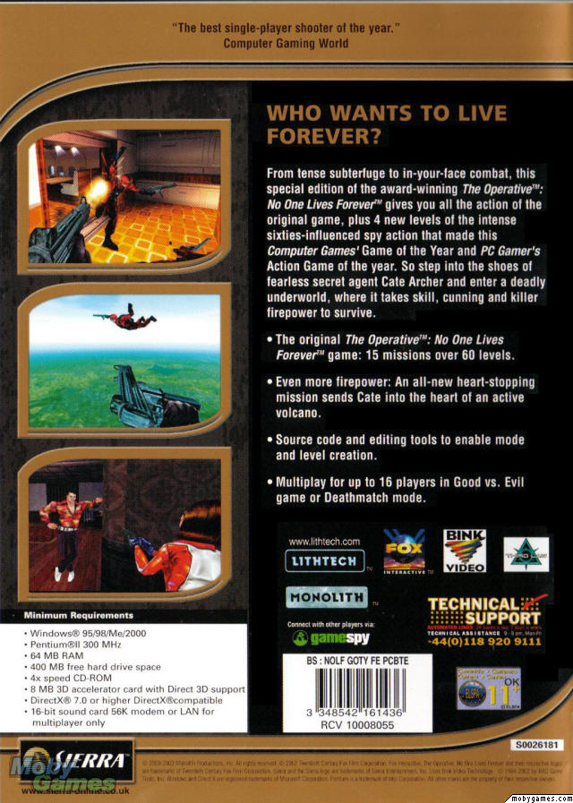 Picture of No One Lives Forever Game of the Year Edition