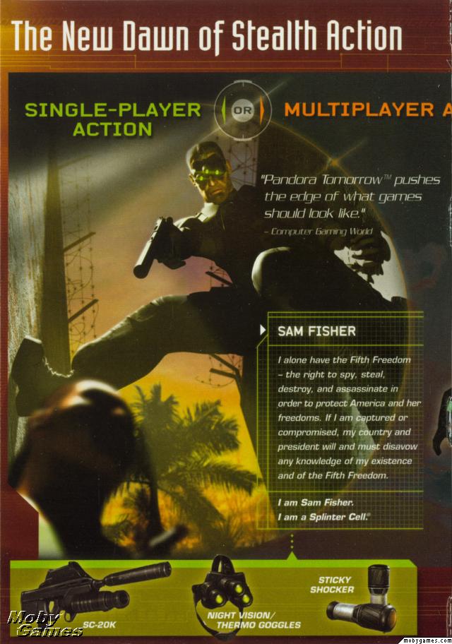 Picture of Tom Clancy's Splinter Cell: Pandora Tomorrow