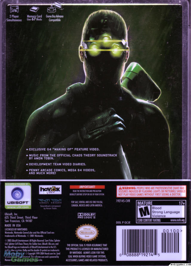 Picture of Tom Clancy's Splinter Cell: Chaos Theory