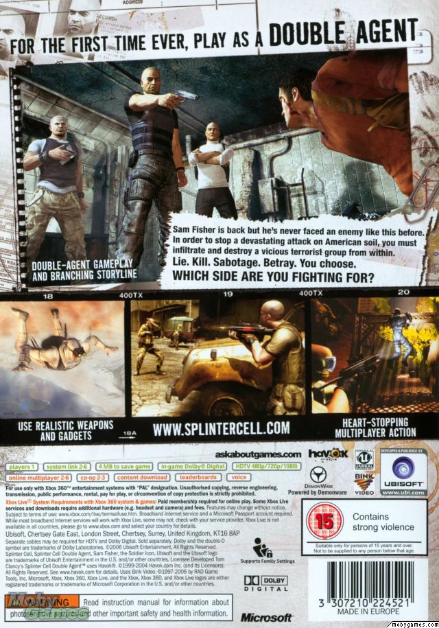 Picture of Tom Clancy's Splinter Cell: Double Agent