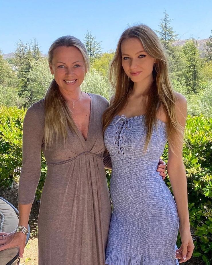 With her Mom