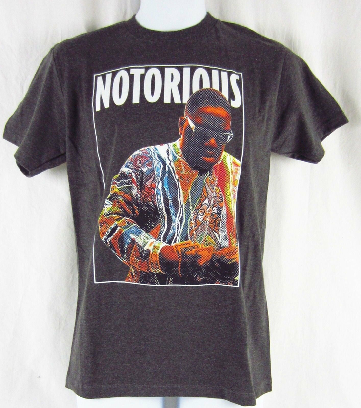 Mens New Biggie Notorious BIG Heathered Grey Gray T-Shirt Size S M L XL ...