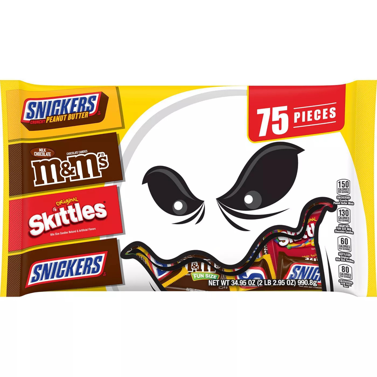 Image of M&M's, Skittles, Snickers Halloween Fun Size Candy Variety ...