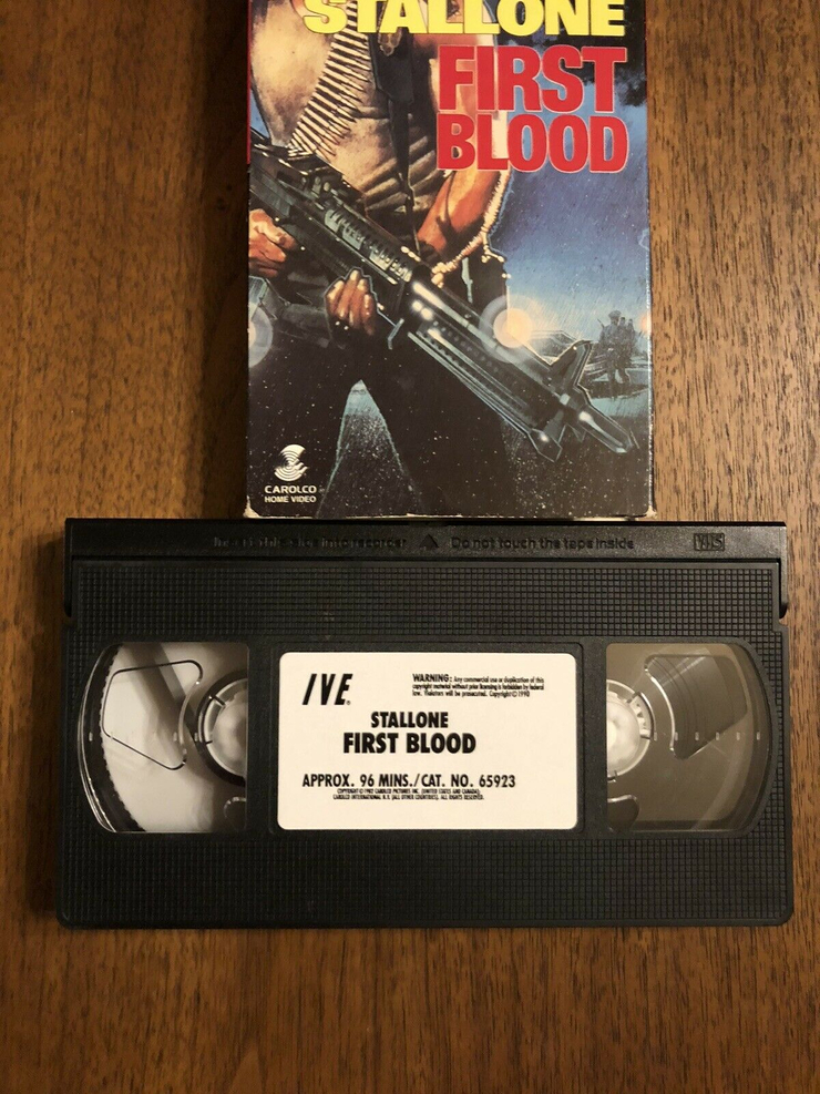 Picture of RARE OOP RAMBO FIRST BLOOD VHS VIDEO TAPE SYLVESTER STALLONE ...