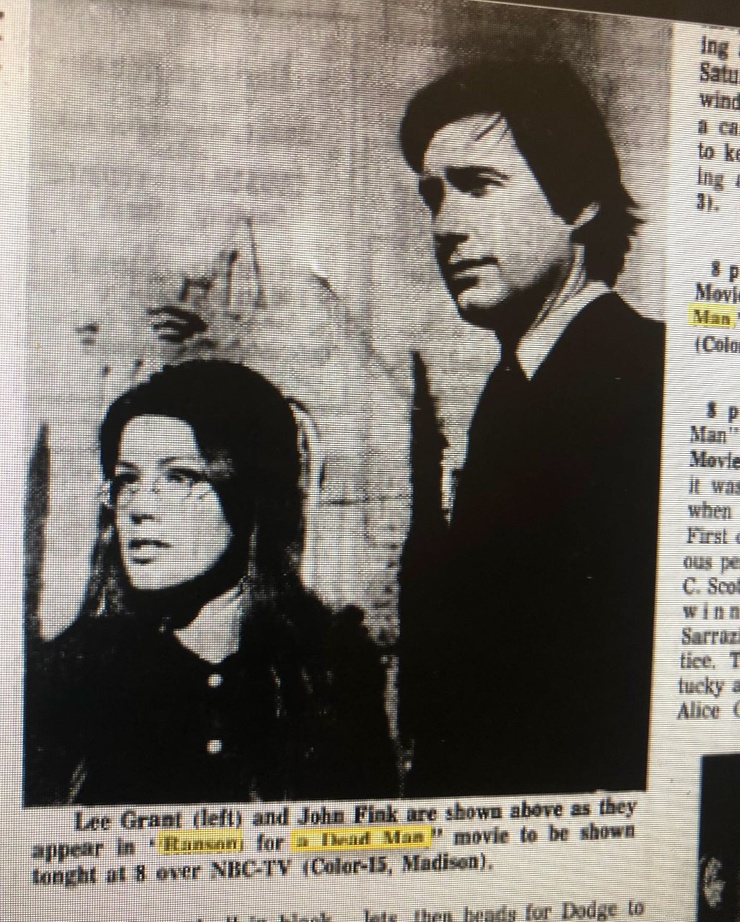 Newspaper clipping from Newspapers online... 1971