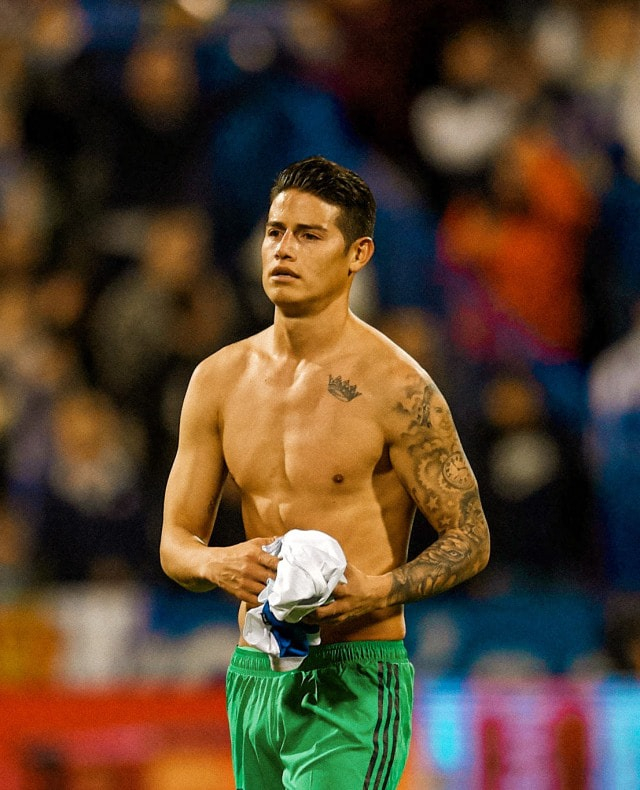 James Rodriguez shirtless