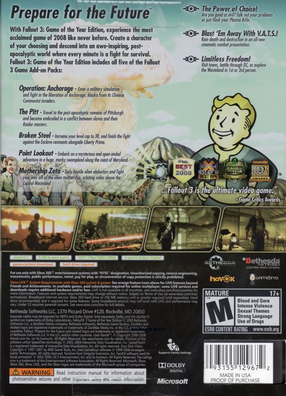 Picture of Fallout 3: Game of The Year Edition
