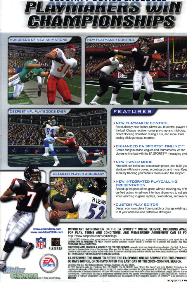 Image of Madden NFL 2004