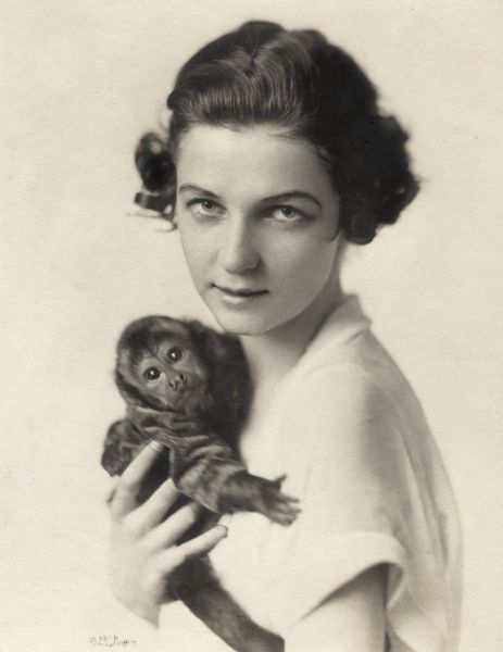 Irene Castle & her pet monkey Rastus