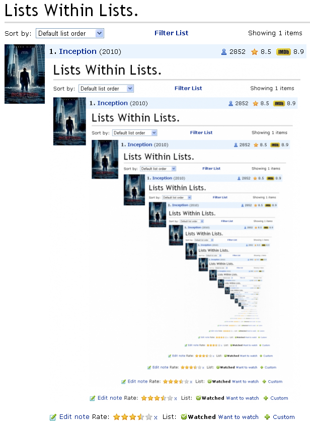 Listal - List the stuff you love! Movies, TV, music, games and books