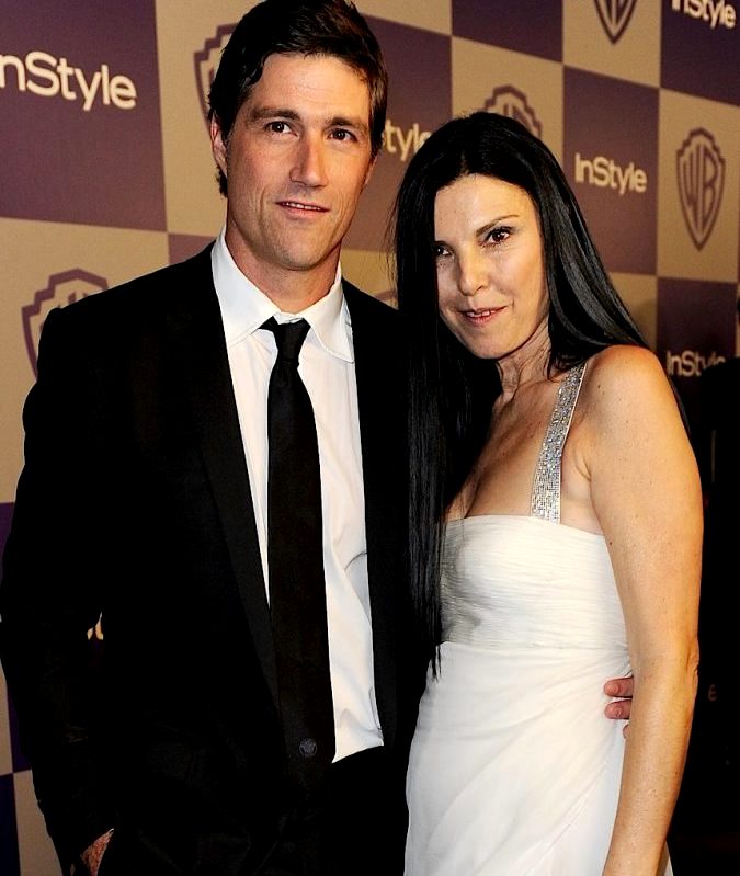 Matthew Fox and wife Golden Globes 2010
