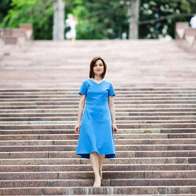 Maia Sandu, President of Moldova, in a picture tha