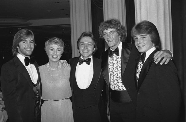 With Shirley Jones & his 3 half-brothers