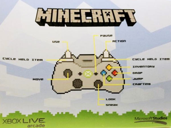 Minecraft Xbox 360 controls
