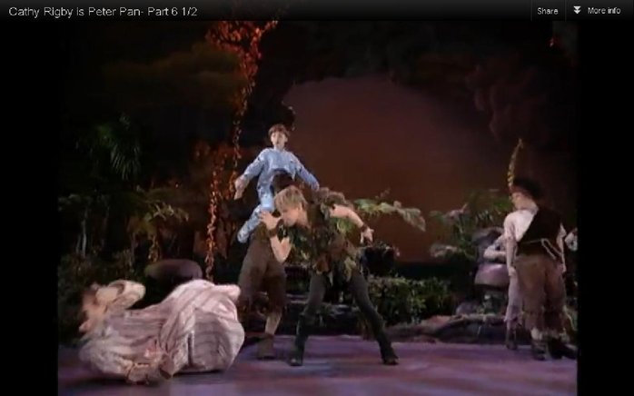 Peter Pan punches John and knocks him down