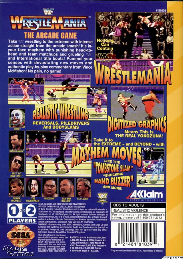 Picture of WWF Wrestlemania: The Arcade Game