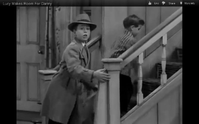 Little Ricky and Rusty Hamer up the stairs