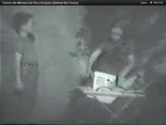 Margaret shows Tommy the Rice Krispies