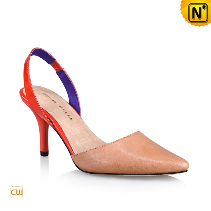 Ladies Leather Stiletto Shoes CW262013 - cwmalls.c