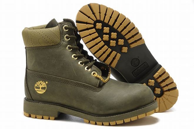Image of Mens Timberland 6 Inch Premium Waterproof Boots Olive