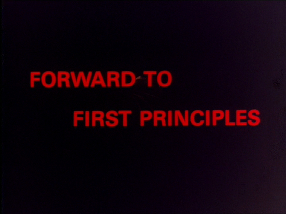 Forward to First Principles image