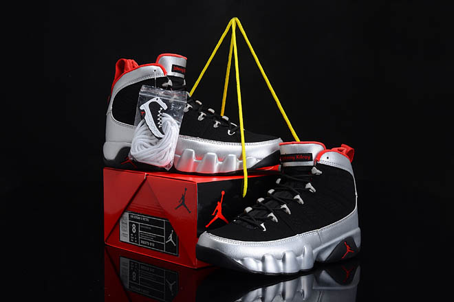 Jordan IX Releasing at Nike with Silver & Orange & Black Color image