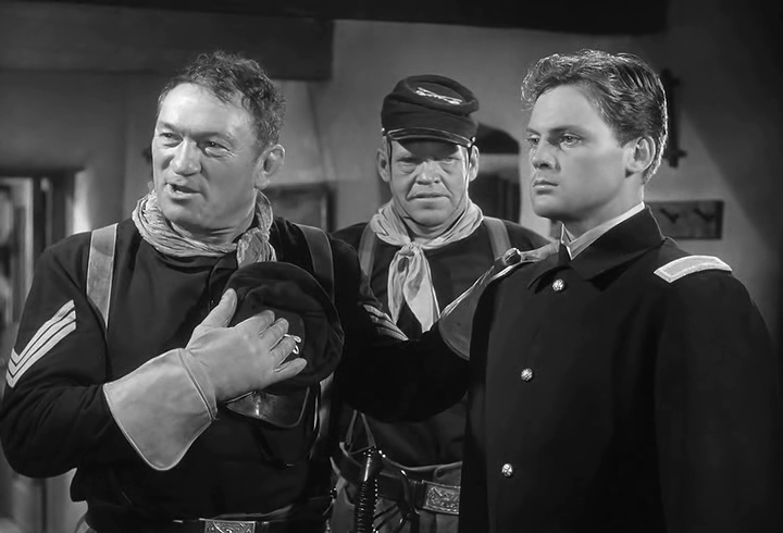 Victor McLaglen, Jack Pennick and John Agar