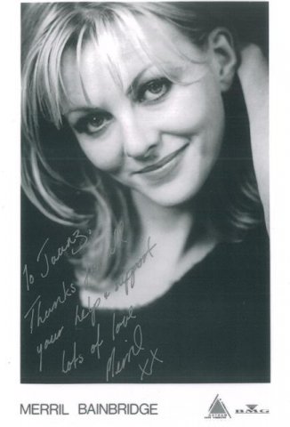 Merril Bainbridge - Autographed Label Photo