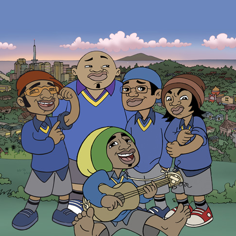 The Main cast of Bro' Town