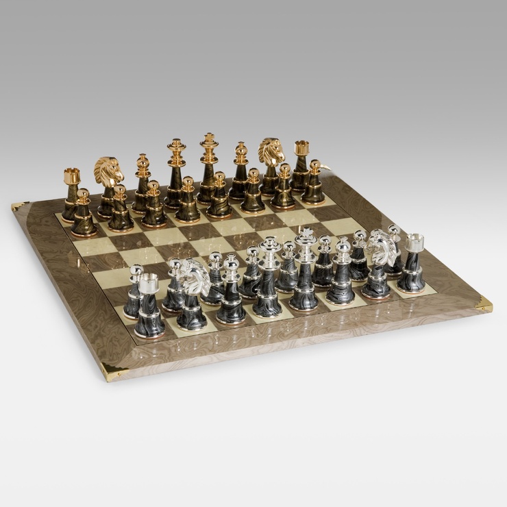 Italian Gold & Silver Plated Chess Set