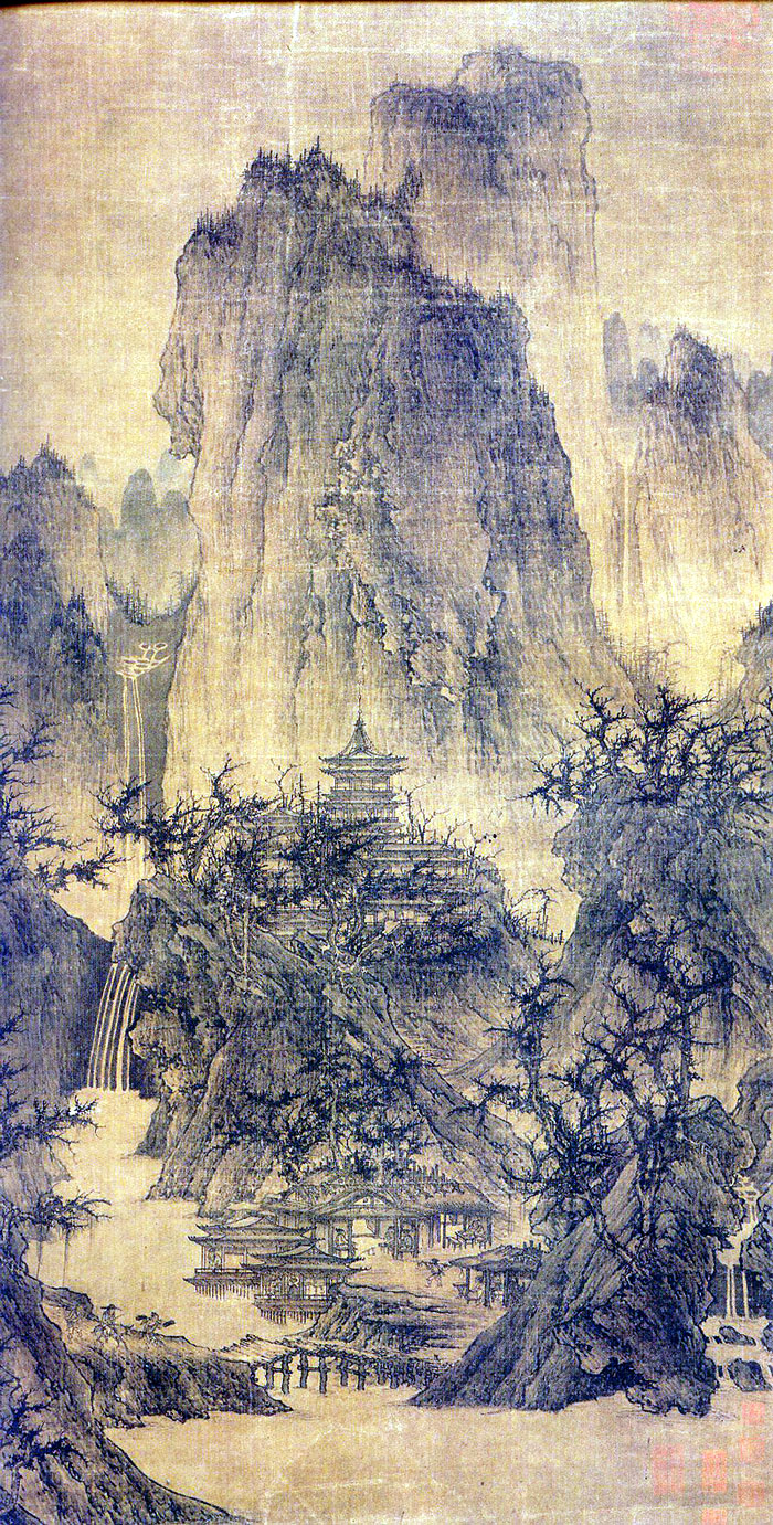Li Cheng: Solitary Temple amid Clearing Peaks