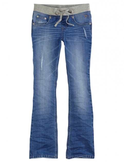Image of Knit Waist Bootcut Jeans