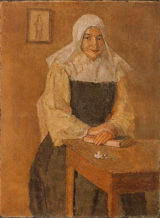 Gwen John: Mere Poussepin Seated at a Table